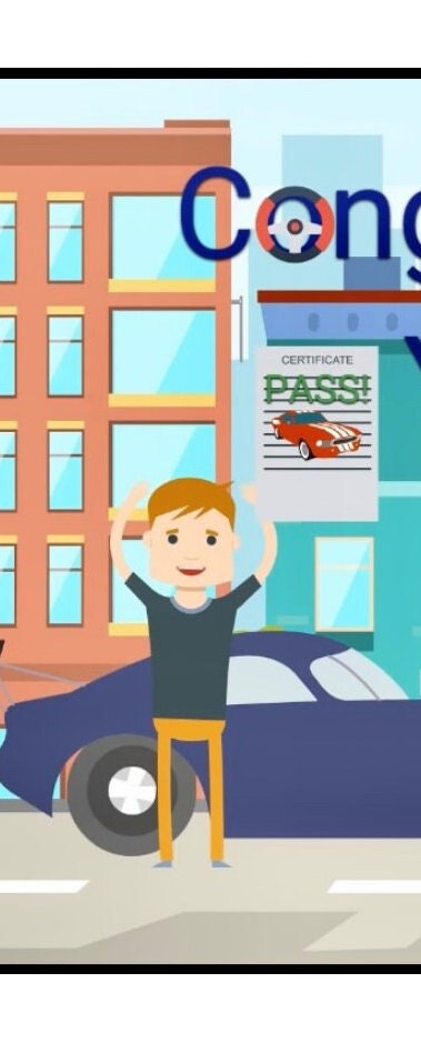 Driving Test Pass Card for Male, Congratulations, You Passed Your ...