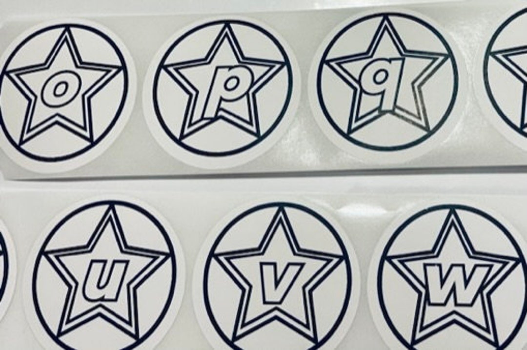 Alphabet Stickers | Star Alphabet Labels | Letter Stickers | Letter ...
