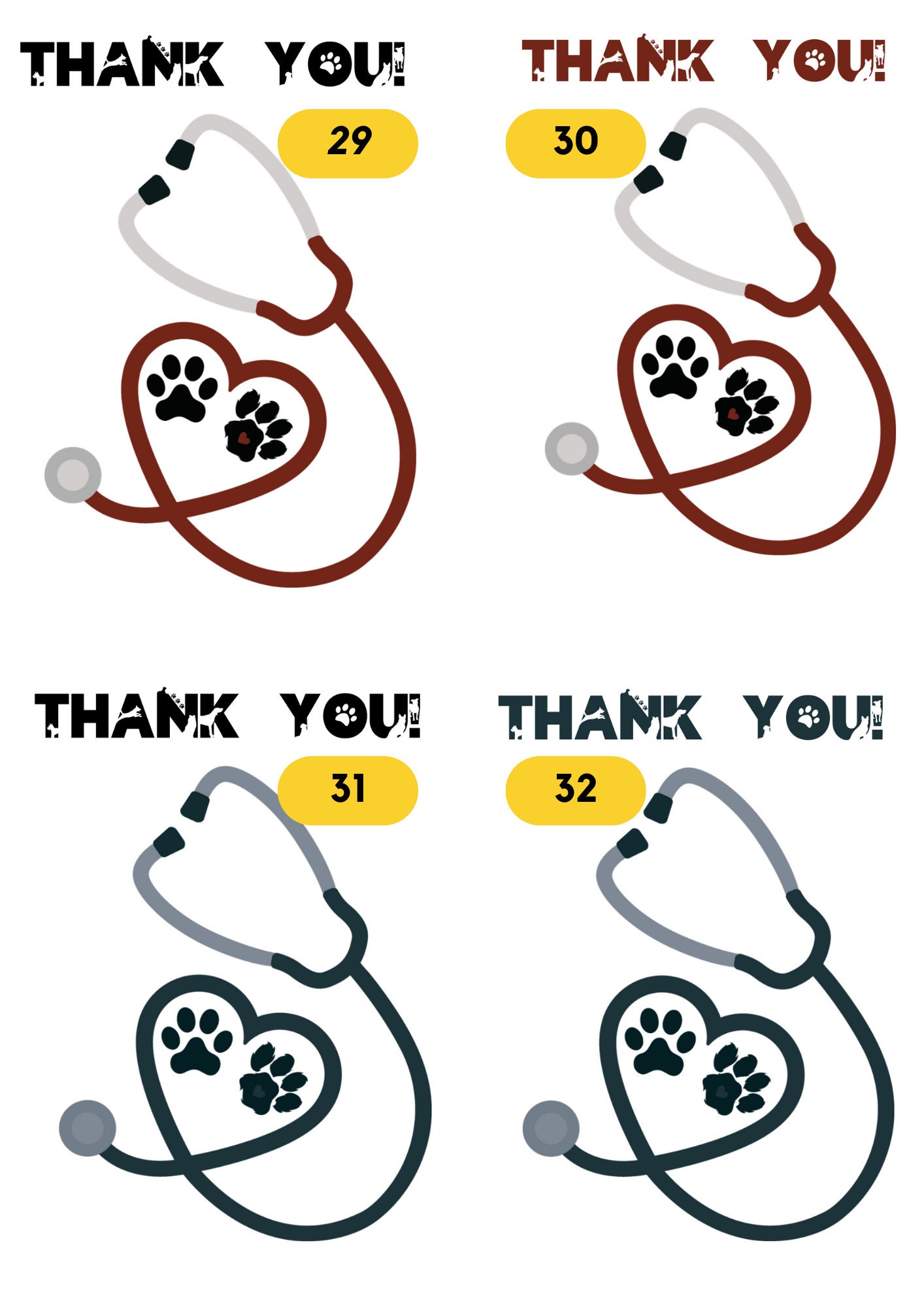 Vet Thank You Card | Thank You Card for Veterinarian | Greeting Card ...