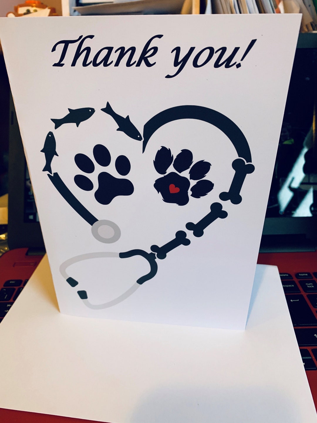 Vet Thank You Card, Thank You Card for Vet, Pet Loss, Digital ...