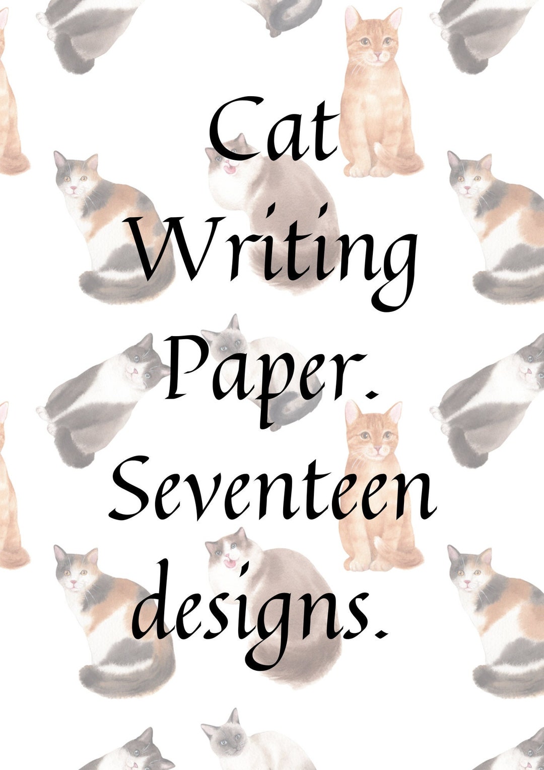 Cat Writing Paper Unique Cat Gift Idea Cat Lover Christmas Gift Cat ...