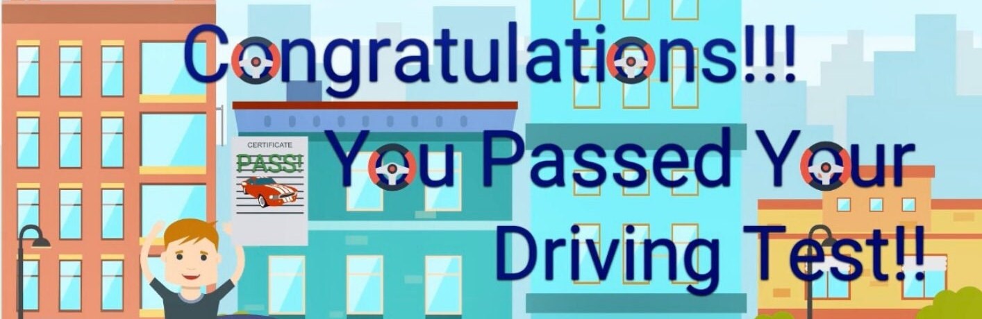 Driving Test Pass Card for Male, Congratulations, You Passed Your ...