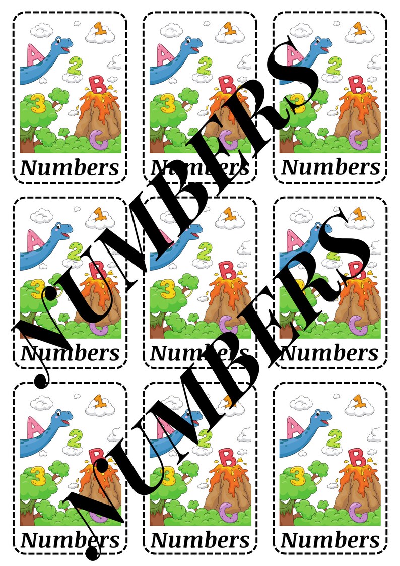 Dinosaur Number Snap Card Game Dinosaur Alphabet Snap Card - Etsy