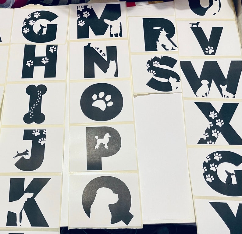 Alphabet Stickers | Dog Alphabet Labels | Letter Stickers | Letter ...