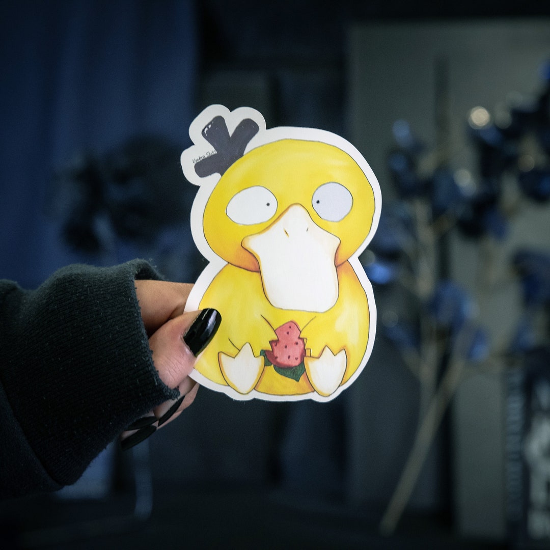 Pokemon Psyduck Video Game Anime Cute Yellow Duck Sticker - Etsy