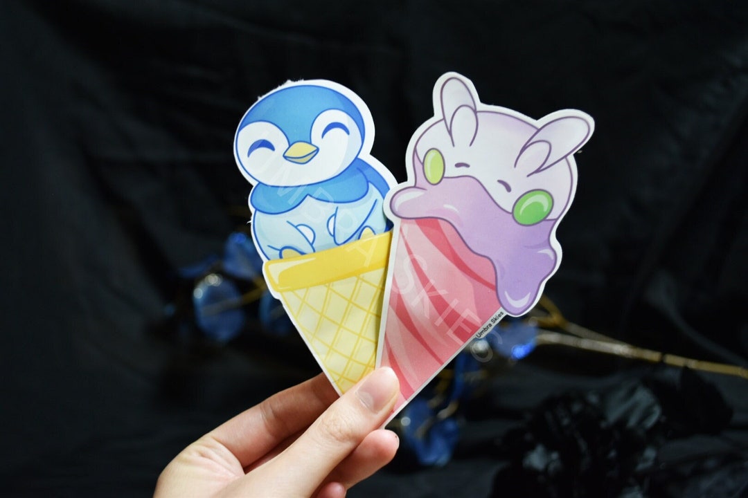 Pokemon Icecream Cone Stickers Goomy and Piplup - Etsy