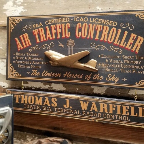 Air Traffic Controller Wood Sign With Optional Personalization | Etsy