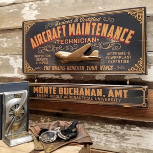Aircraft Maintenance Wood Sign With Optional Personalization >>> Order ...
