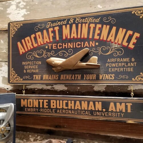 Aircraft Maintenance Wood Sign With Optional Personalization - Etsy