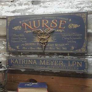 Nurse Wood Sign With Optional Personalization - Etsy