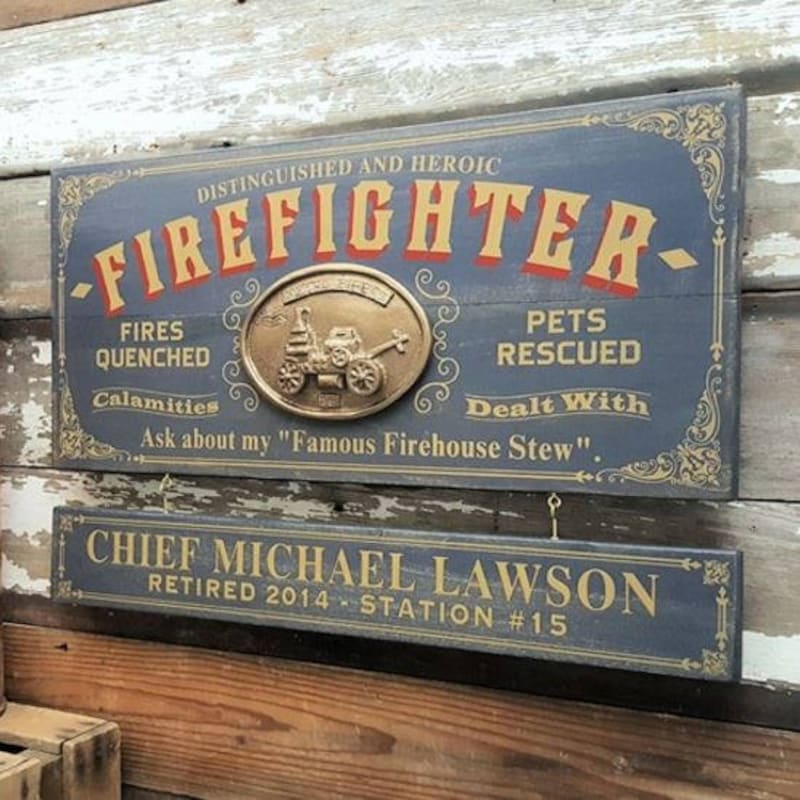 Firefighter Sign - Etsy