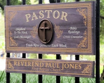 Pastor Sign - Etsy