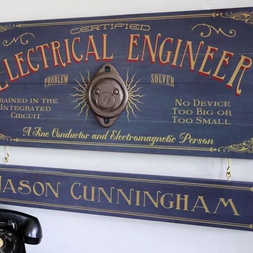 Engineer Wood Sign With Optional Personalization | Etsy