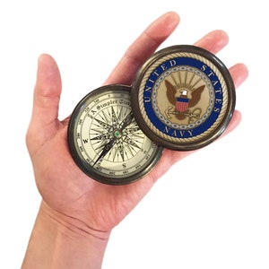 Personalized U.S. Navy Color Compass on Plaque - Etsy