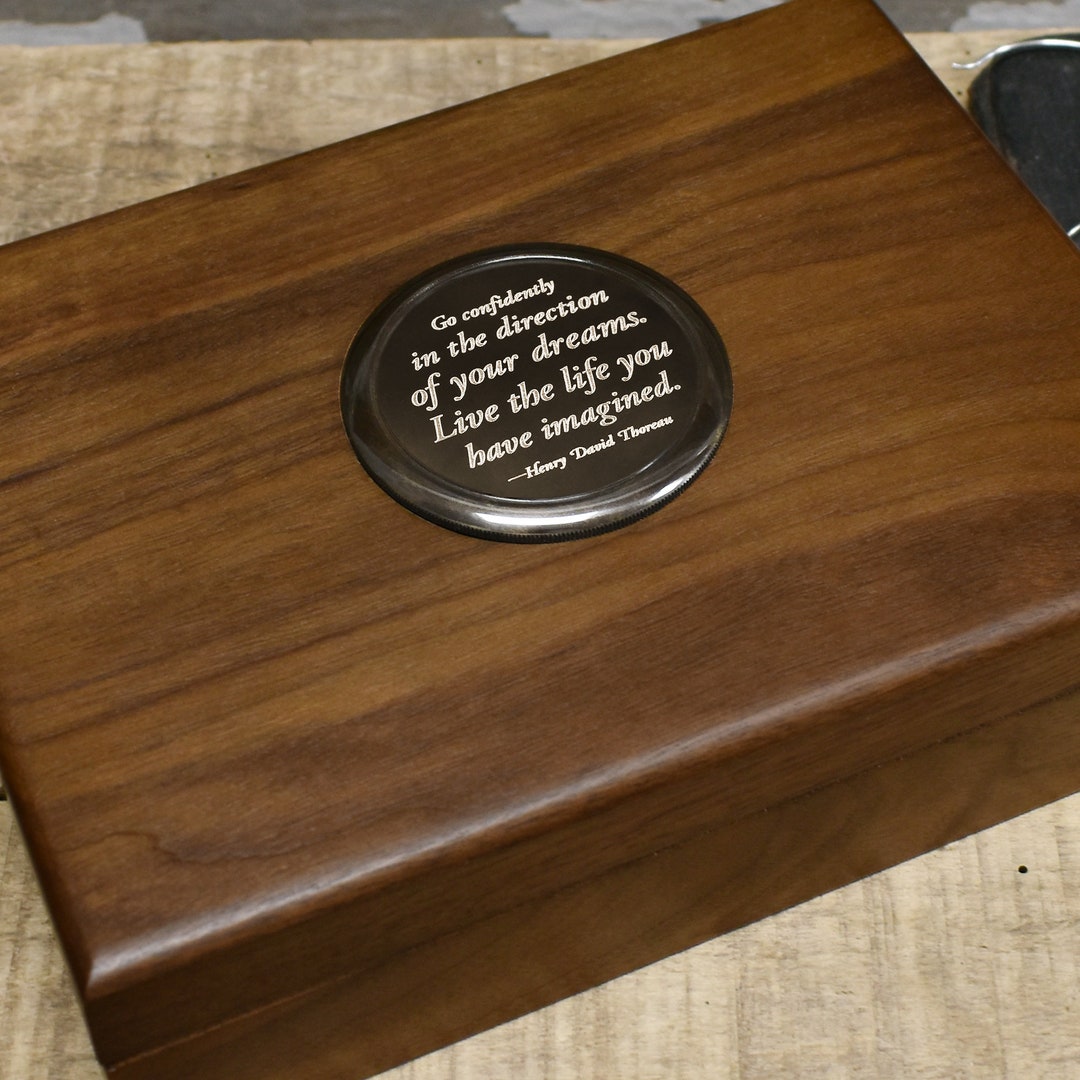 Thoreau Deluxe Keepsake Box With Personalized Inside Engraving - Etsy
