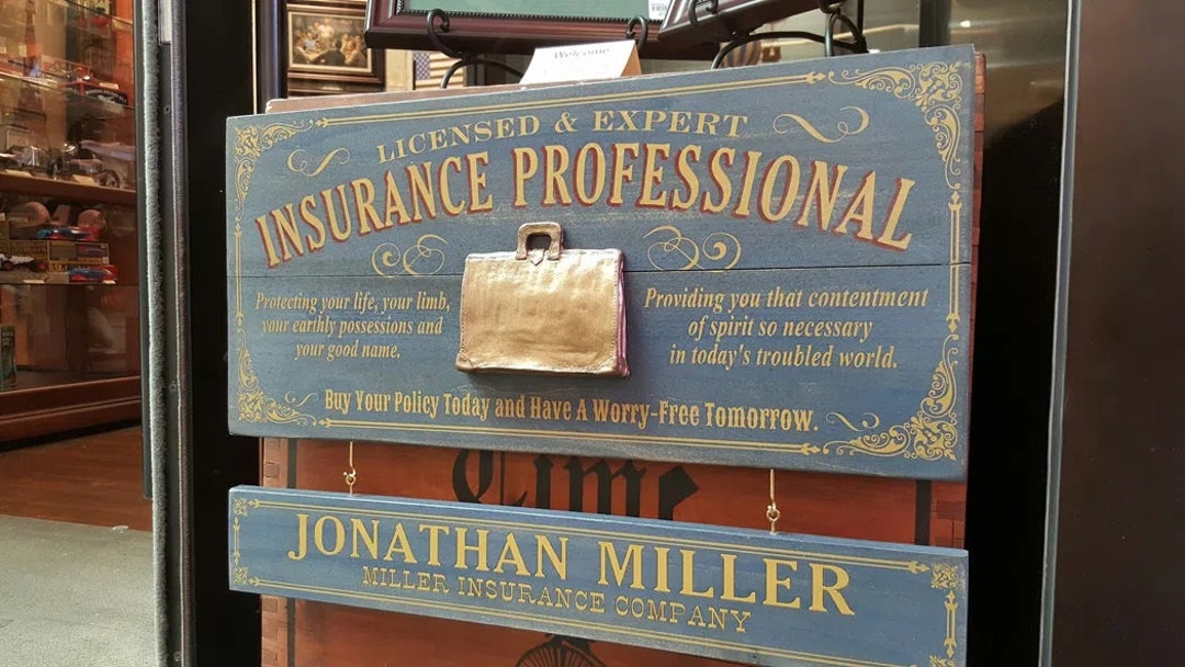 Insurance Professional Wood Sign With Optional Personalization ...