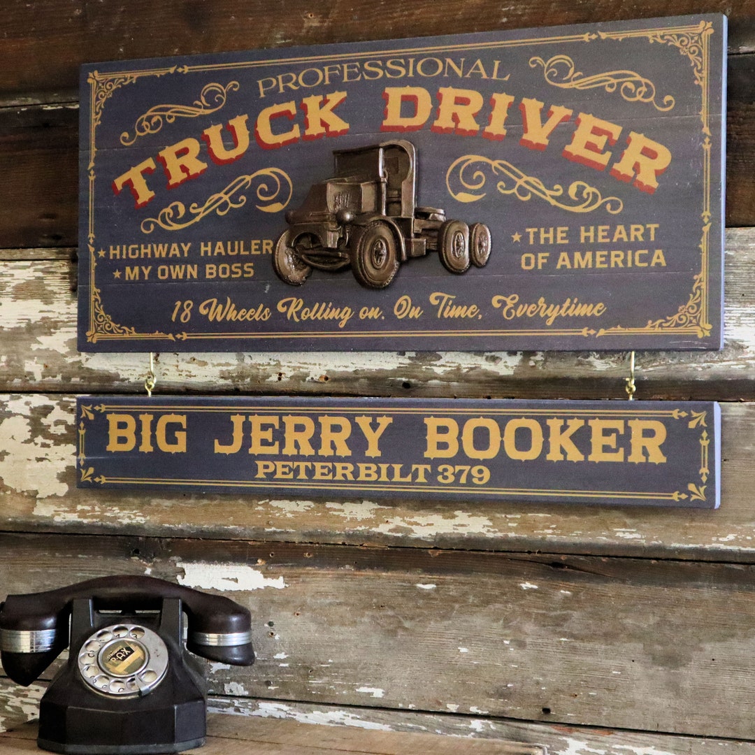 Truck Driver Wood Sign With Optional Personalization - Etsy