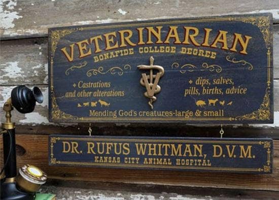 Veterinarian Wood Sign With Optional Personalization >>> Order by 12/14 ...