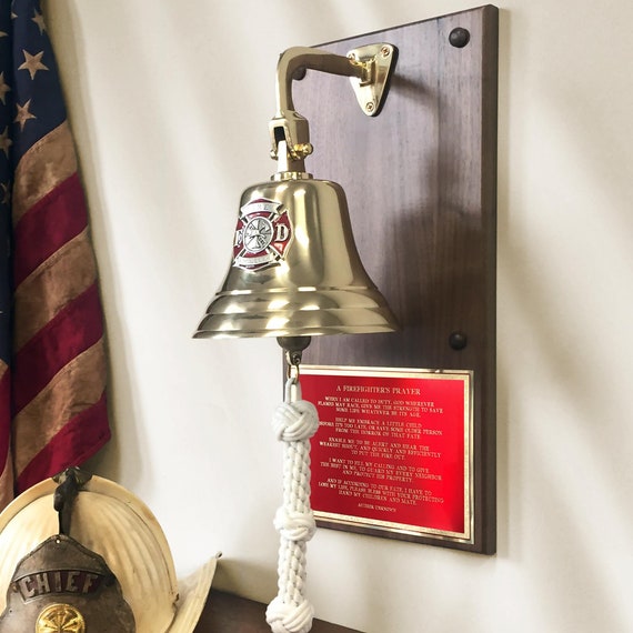 Personalized Firefighter Plaque Bell - Etsy