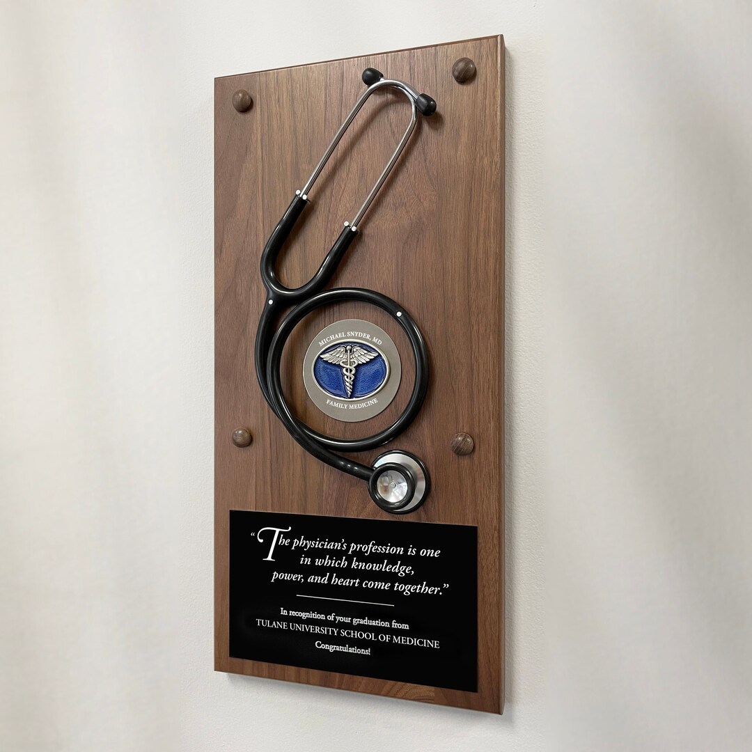 Personalized Physician Stethoscope Solid Wood Plaque - Etsy