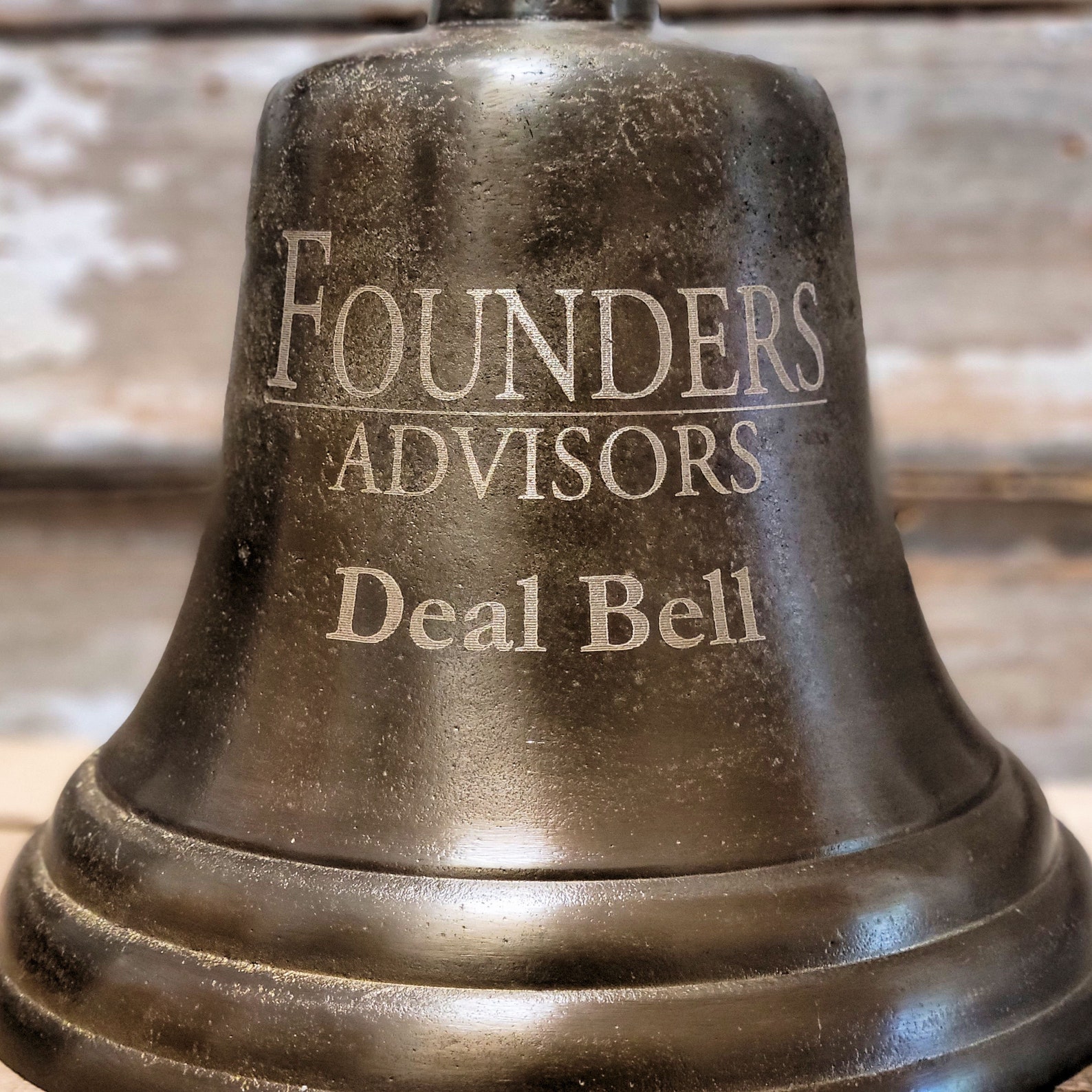 Engraved 8 Inch Distressed Brass Wall Bell - Etsy