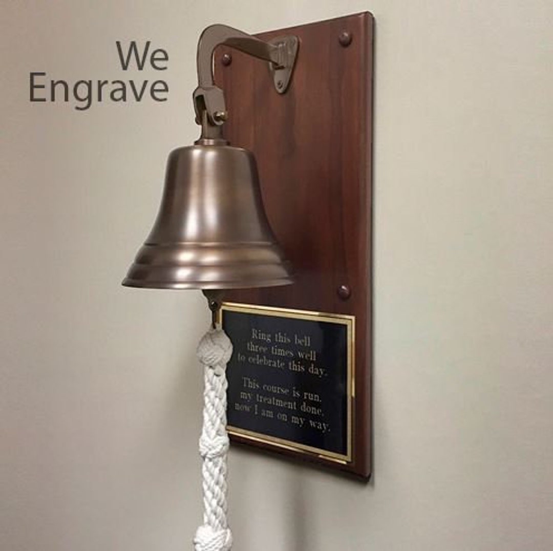 Personalized Commemorative Plaque Bell - Antique Brass - Etsy