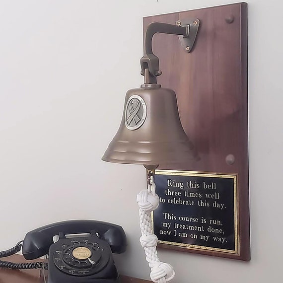 Personalized Cancer Ribbon Plaque Bell - Etsy