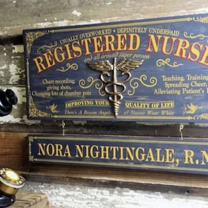 Registered Nurse Wood Sign With Optional Personalization - Etsy