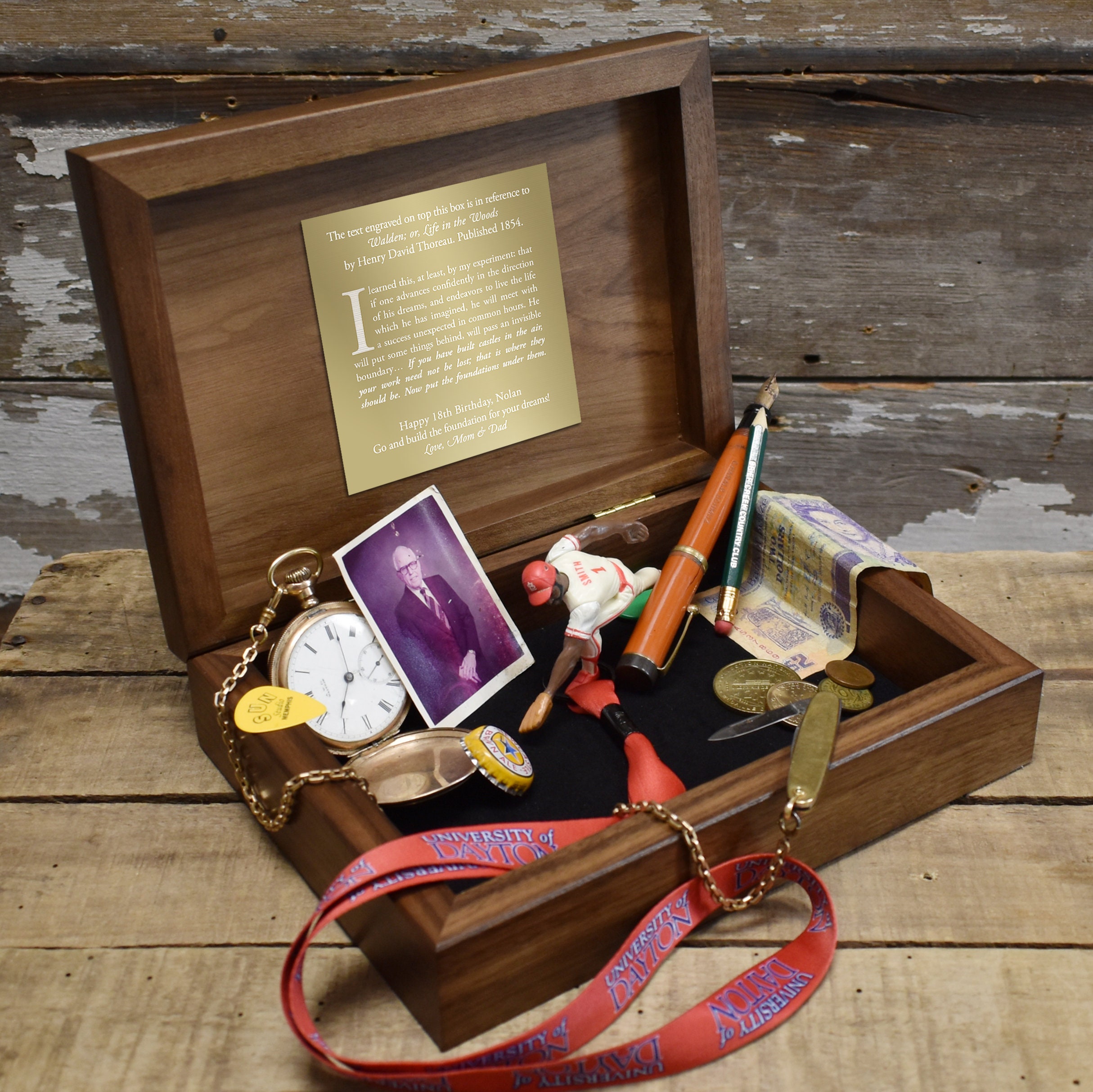 Thoreau Deluxe Keepsake Box With Personalized Inside Engraving - Etsy