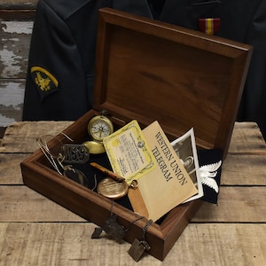 Personalized U.S. Army Walnut Keepsake Box With Colored Medallion - Etsy