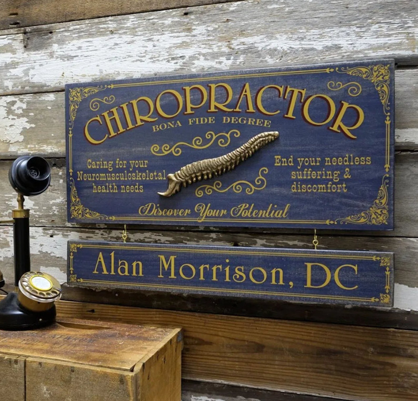 Chiropractor Wood Sign With Optional - Etsy