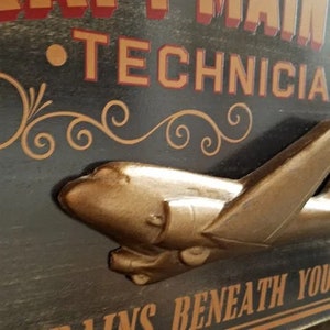 Aircraft Maintenance Wood Sign With Optional Personalization - Etsy