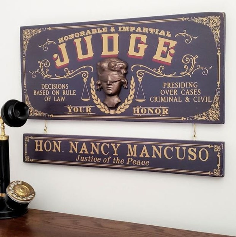 Judge Wood Sign With Optional Personalizationfor - Etsy