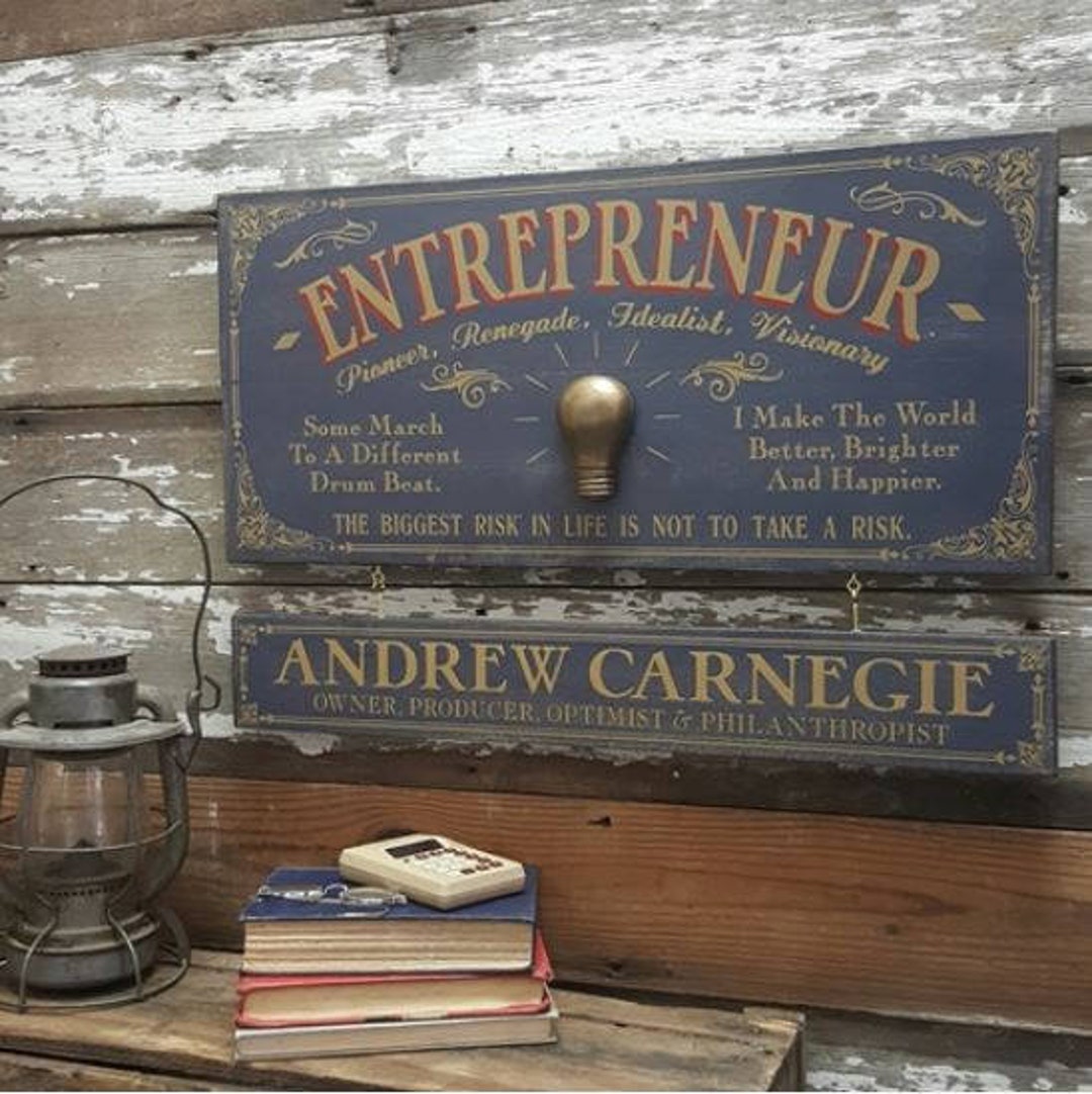 Entrepreneur Wood Sign With Optional Personalization - Etsy