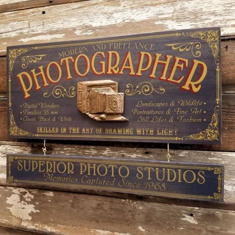 Photographer Wood Sign With Optional Personalization - Etsy