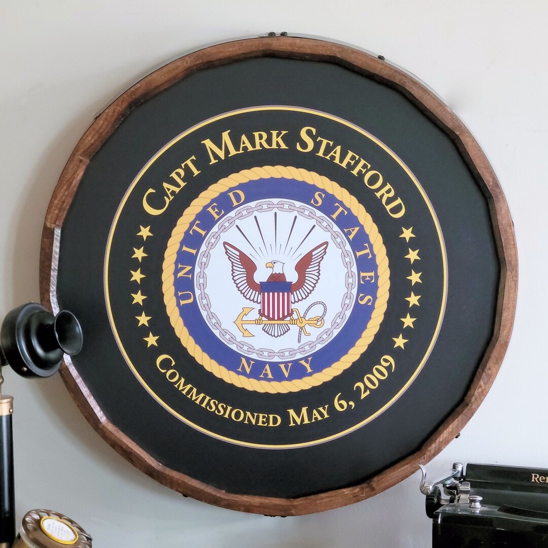 Personalized U.S. Navy Barrel End Sign - Etsy