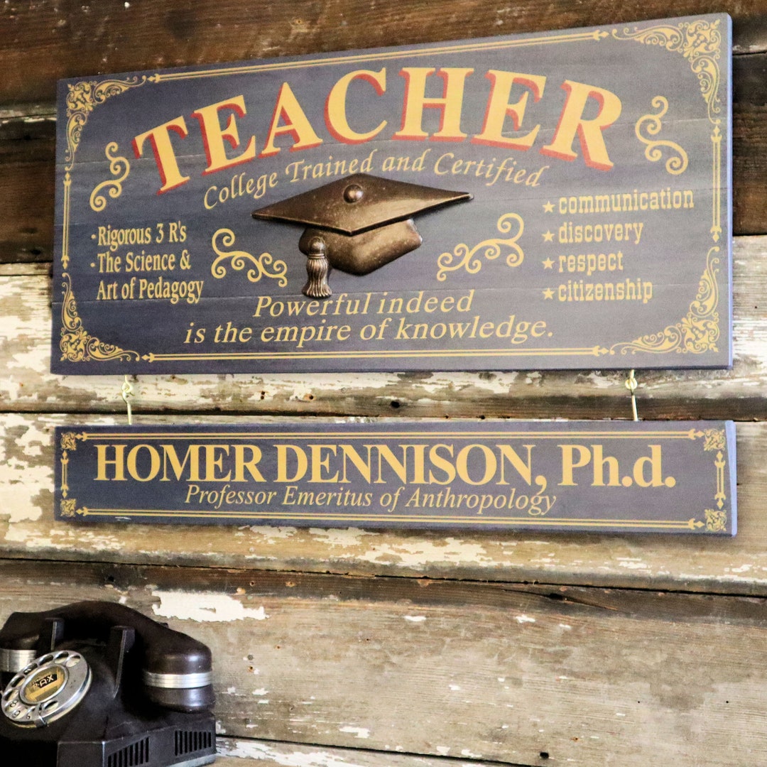 Teacher Wood Sign With Optional Personalization - Etsy