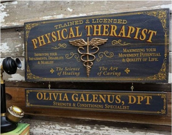 Physical Therapist Wood Sign With Optional Personalization - Etsy