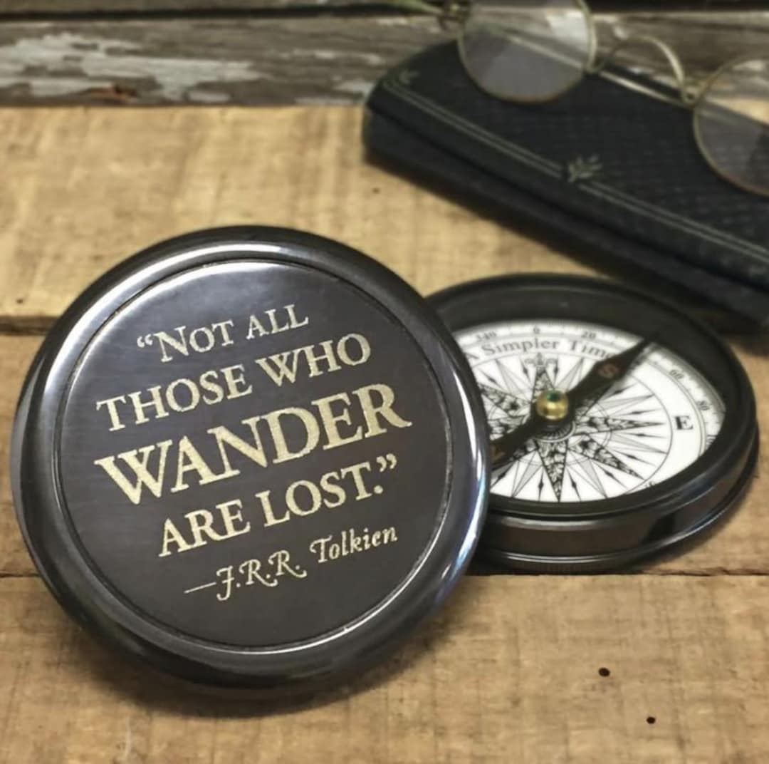Not All Those Who Wander Engraved Compass - Etsy