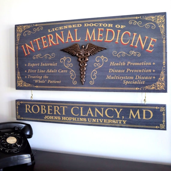 Internal Medicine Wood Sign With Optional Personalization - Etsy