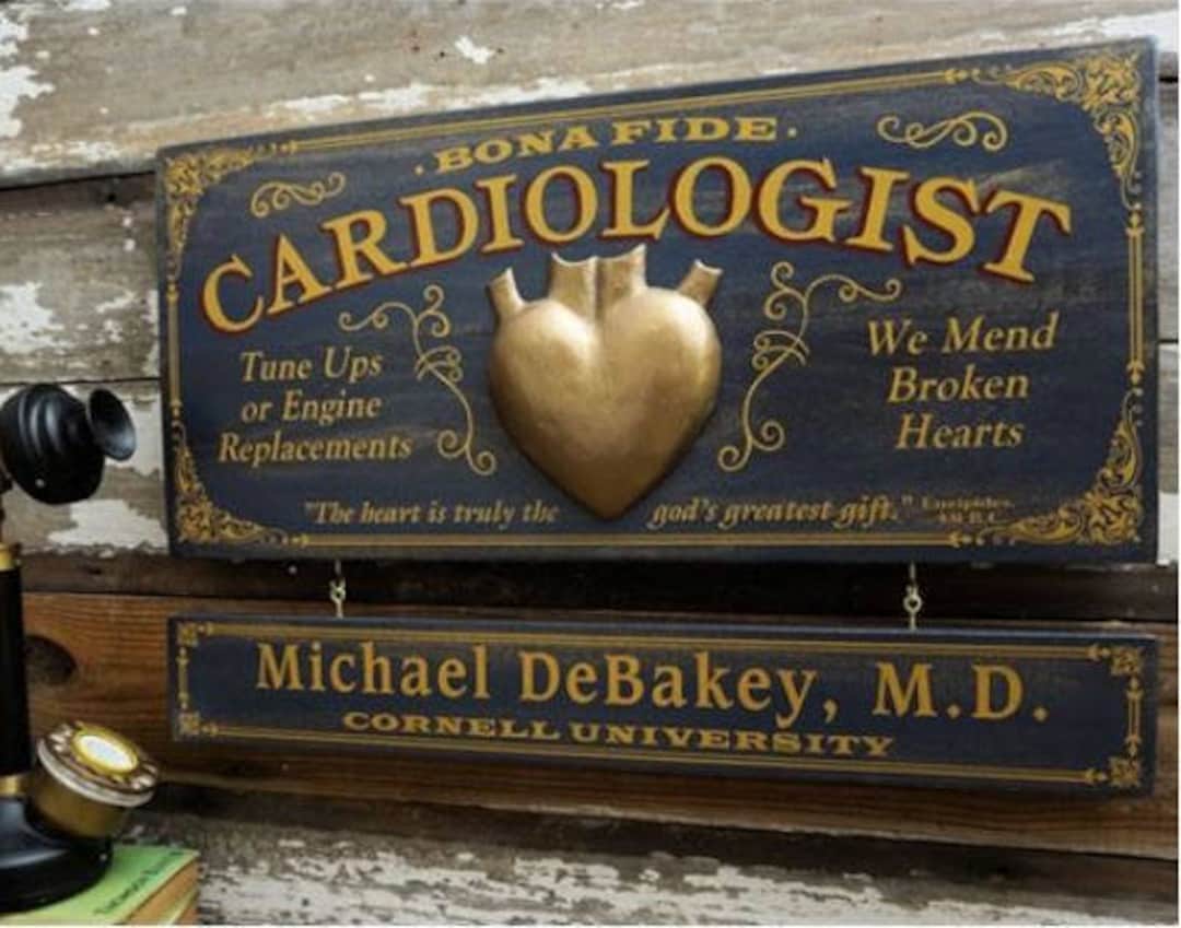 Cardiologist Wood Sign With Optional Personalization - Etsy
