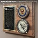 Personalized U.S. Navy Color Compass on Plaque - Etsy