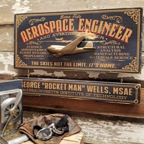Aerospace Engineer Wood Sign With Optional Personalization | Etsy