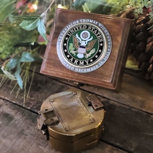 Personalized Army Colored Medallion Military Compass - Etsy