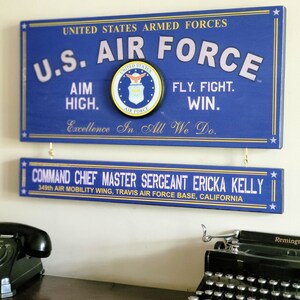 U.S. Air Force Wood Sign With Personalized Nameboard - Etsy