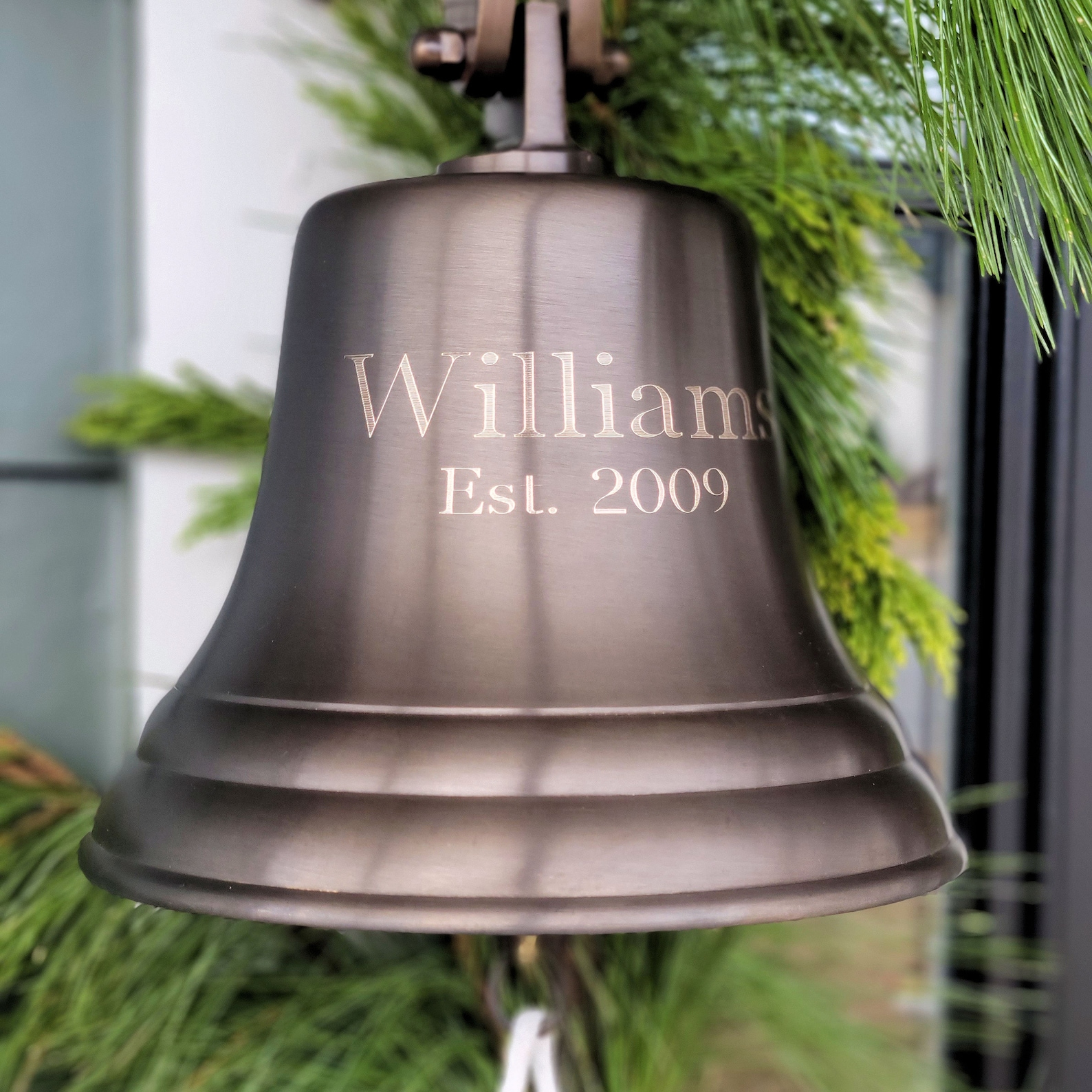 Engraved 7 Inch Antiqued Brass Wall Bell 5 Pounds - Etsy