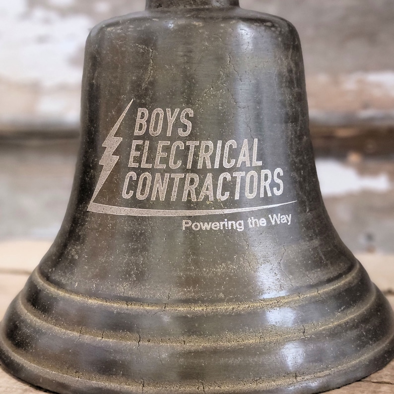 Engraved 8 Inch Distressed Brass Wall Bell - Etsy