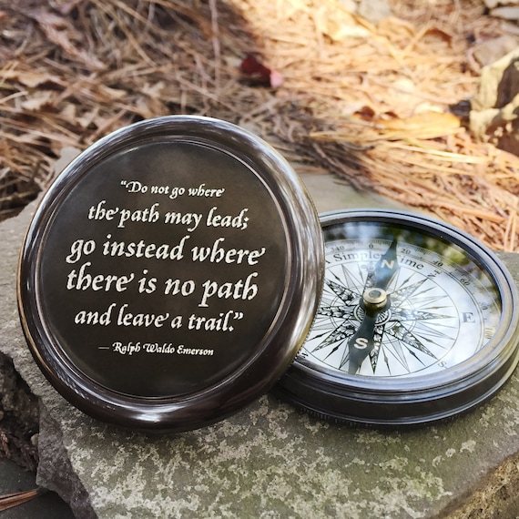 Emerson No Path Quote Compass Etsy