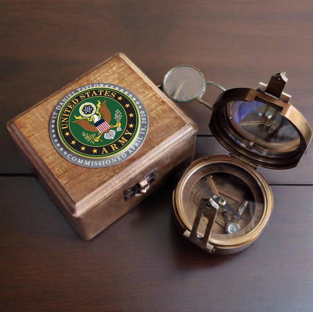 Personalized Army Colored Medallion Military Compass - Etsy