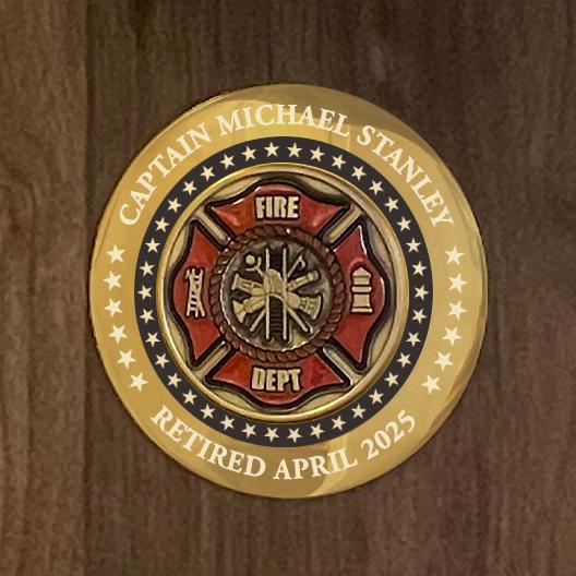 Personalized Firefighter Helmet on Plaque With Brass Maltese Medallion ...